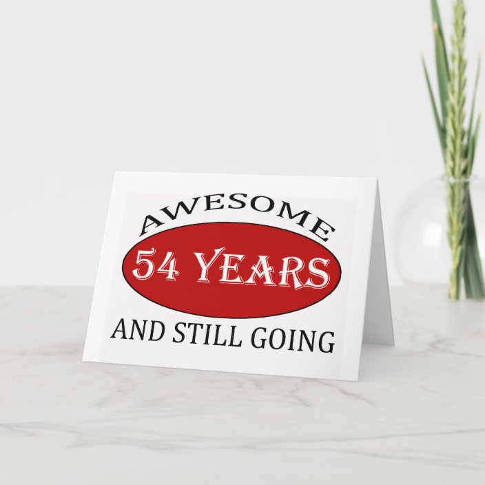 TRENDING 54 YEARS OLD BIRTHDAY DESIGNS CARD | Zazzle.com