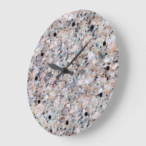 Trending Gray Mauve Taupe Marble Granite Pattern Large Clock | Zazzle