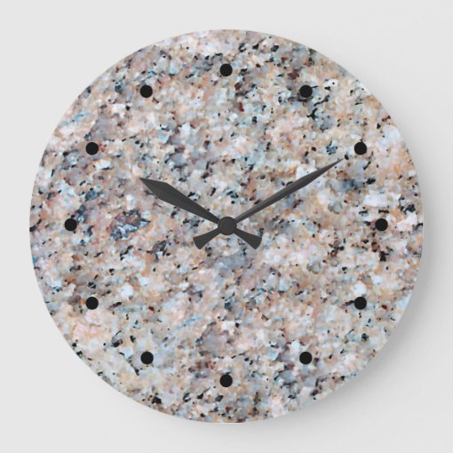 Trending Gray Mauve Taupe Marble Granite Pattern Large Clock | Zazzle