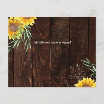 Trending Rustic Wedding Save Date Sunflowers Flyer | Zazzle