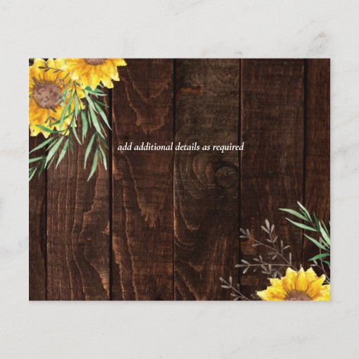 Trending Rustic Wedding Save Date Sunflowers Flyer | Zazzle