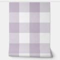 Trendy 6" Light Purple Gingham Buffalo Check Wallpaper | Zazzle