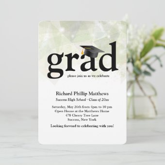 Trendy Abstract Graduation Invitation | Zazzle