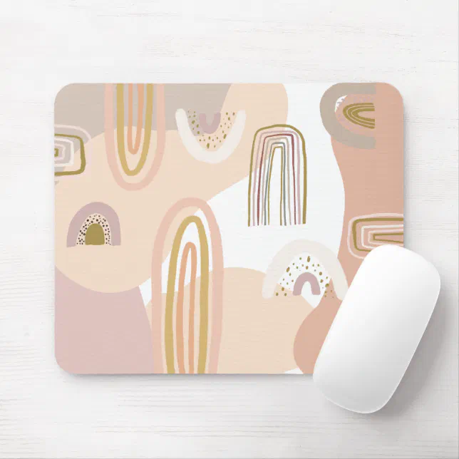 Trendy Abstract Rainbow Patterns Modern Workspace Mouse Pad | Zazzle
