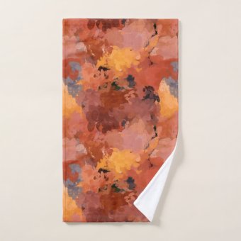 Trendy Abstract Terracotta Rust Brown Bath Towel Set | Zazzle