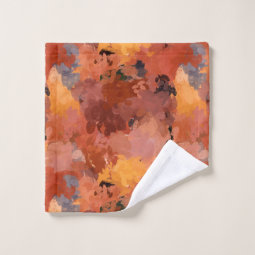 Trendy Abstract Terracotta Rust Brown Bath Towel Set | Zazzle