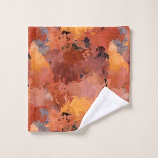Trendy Abstract Terracotta Rust Brown Bath Towel Set | Zazzle
