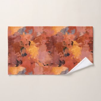 Trendy Abstract Terracotta Rust Brown Bath Towel Set | Zazzle