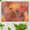 Trendy Abstract Terracotta Rust Brown Kitchen Towel | Zazzle