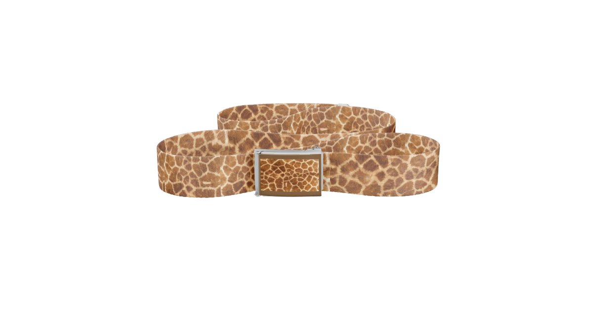 trendy african fashion safari animal giraffe print belt | Zazzle