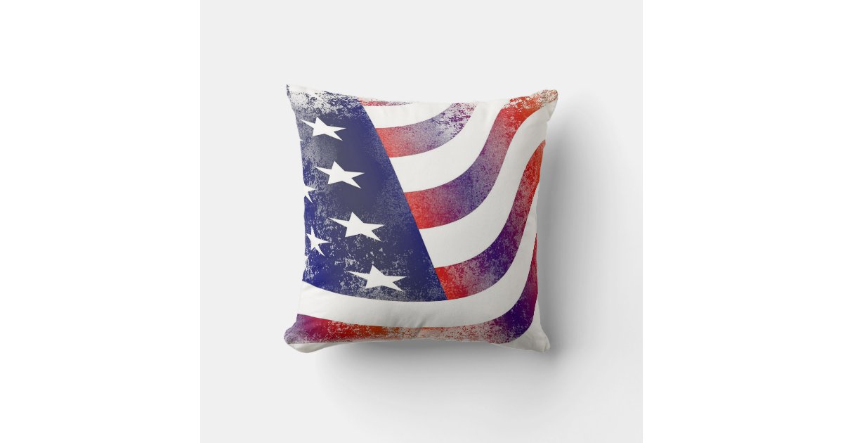 Trendy American Flag Throw Pillow | Zazzle