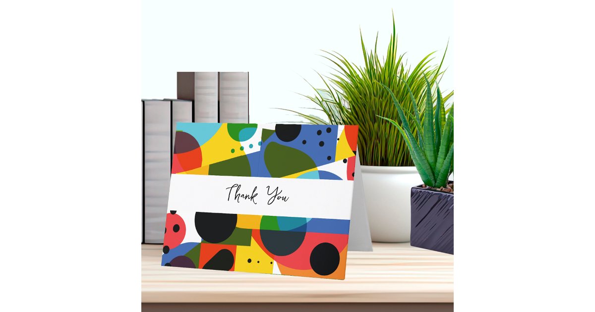 Trendy Artsy Business Thank You Cards | Zazzle