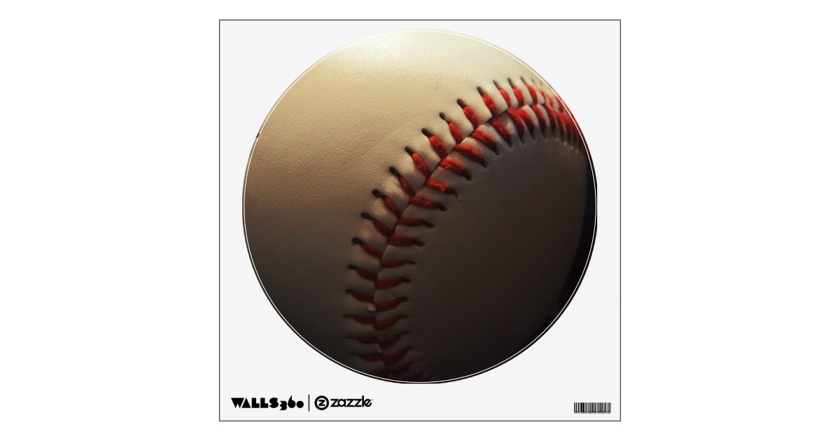 Trendy Baseball Close-up Wall Decal | Zazzle