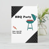 Trendy BBQ Barbecue Backyard Potluck Party Invitation | Zazzle
