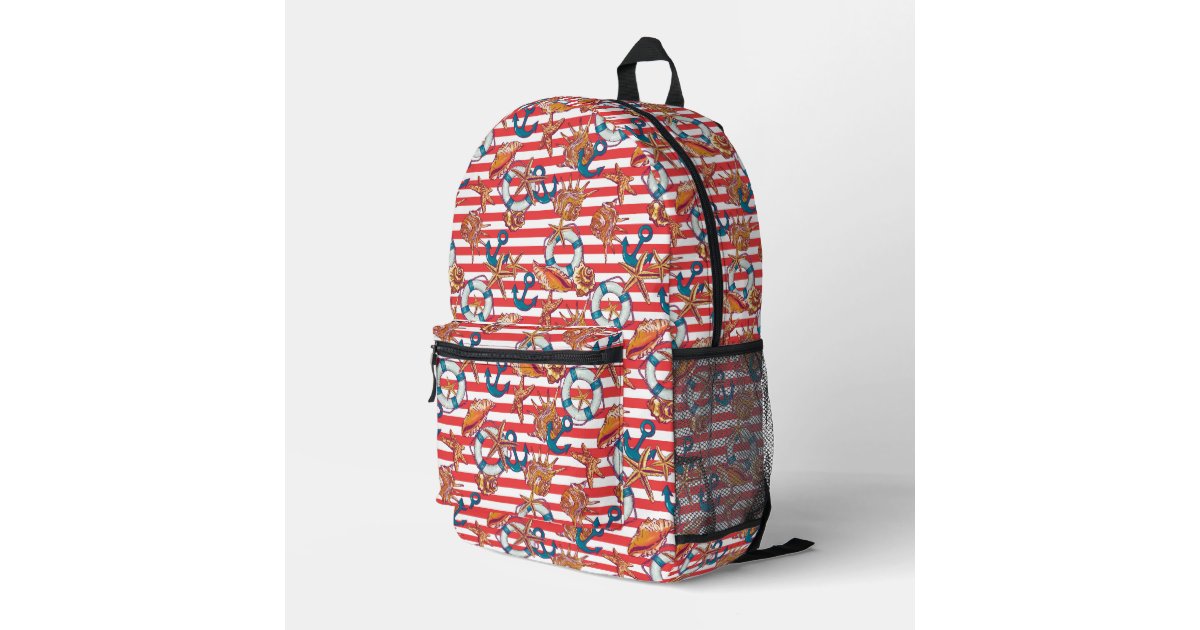 Trendy Beach Pattern Printed Backpack | Zazzle