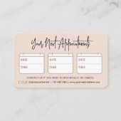 Trendy Beige Retro Cosmetologist Beauty Salon Spa Appointment Card | Zazzle