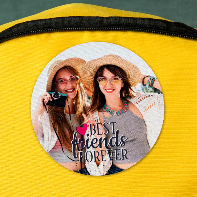 Trendy best friends forever with picture patch | Zazzle