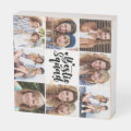 Trendy Bestie Squad Best Friends Photo Collage Wooden Box Sign | Zazzle