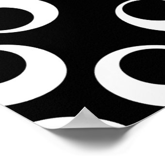 Trendy black and white retro design. poster | Zazzle