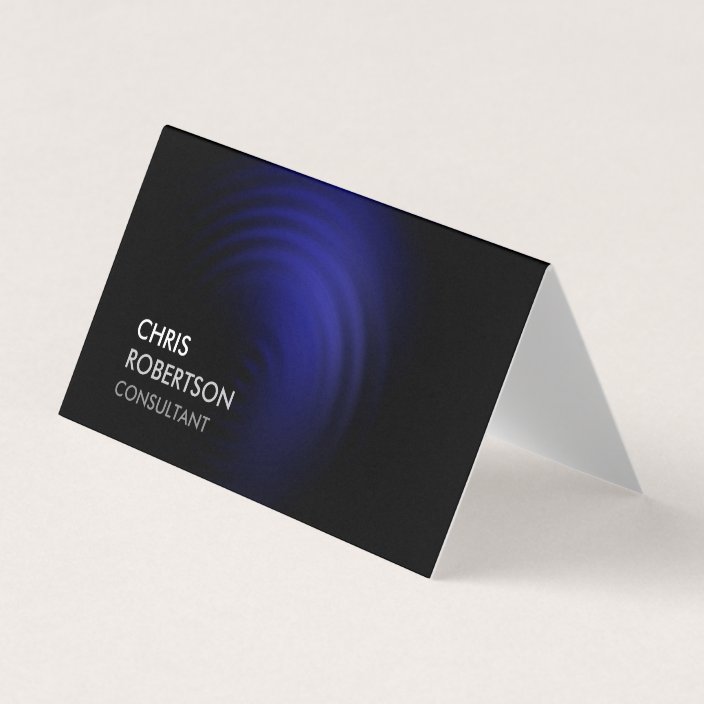 Trendy Black Blue Modern Minimalist Futuristic Business Card | Zazzle.com