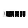 Trendy Black Gold Monogram Girly Feminine Script Minx Nail Art | Zazzle