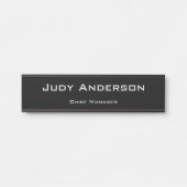 Trendy Black Professional Plain Modern Elegant Door Sign | Zazzle