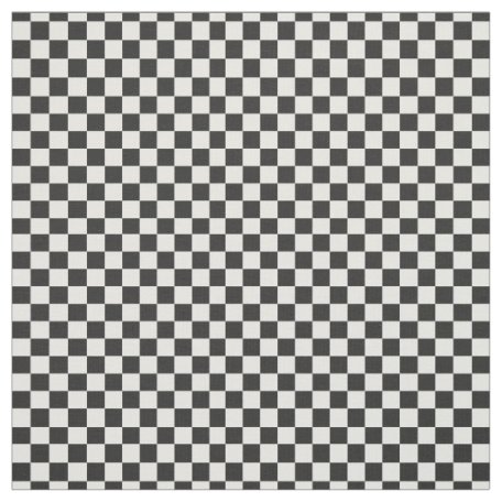 Black and White Checkerboard Pattern Fabric | Zazzle