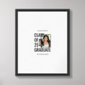 Trendy Black & White Class Of 25 Signature Poster | Zazzle