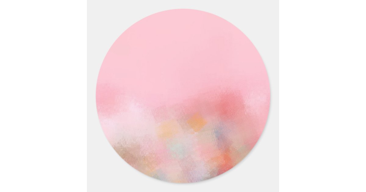 Trendy Blank Template Pink Color Custom Classic Round Sticker | Zazzle