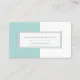 Trendy Blue and White Color Block Business Card | Zazzle