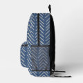 Trendy Blue Geometric Arrows Monogram Initials Printed Backpack | Zazzle