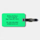 Trendy Bright Neon Green and Black Monogram Luggage Tag | Zazzle