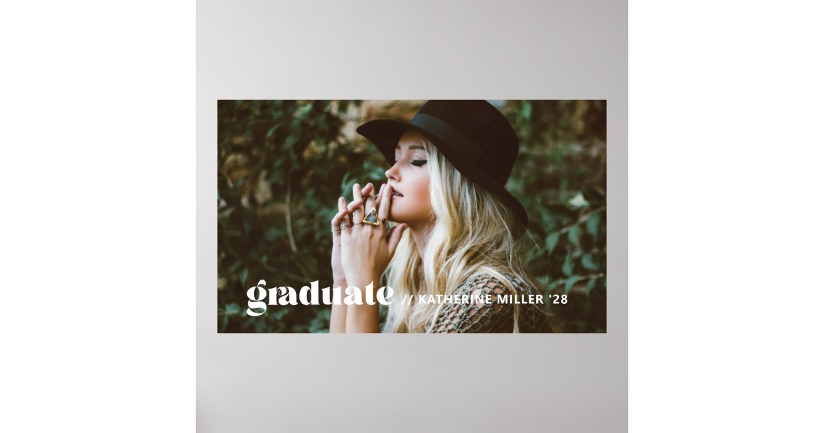 Trendy Bubbly Graduation Party Poster | Zazzle