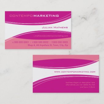 TRENDY BUSINESS CARD :: contempo 10AL | Zazzle