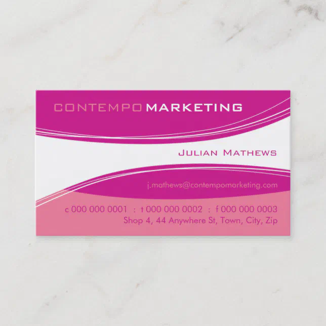 TRENDY BUSINESS CARD :: contempo 10AL | Zazzle