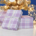Trendy Checkered Pattern Of Violet Pink Blue Wrapping Paper | Zazzle
