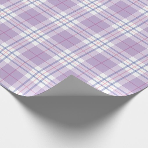 Trendy Checkered Pattern Of Violet Pink Blue Wrapping Paper | Zazzle