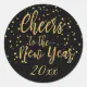 Trendy Cheers to the New Year Classic Round Sticker | Zazzle