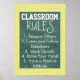 Trendy Chevron Classroom Rules Poster | Zazzle