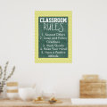 Trendy Chevron Classroom Rules Poster | Zazzle