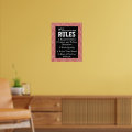 Trendy Chevron Classroom Rules Poster | Zazzle