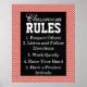 Trendy Chevron Classroom Rules Poster | Zazzle