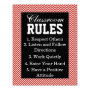 Trendy Chevron Classroom Rules Poster | Zazzle