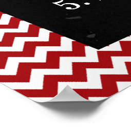 Trendy Chevron Classroom Rules Poster | Zazzle