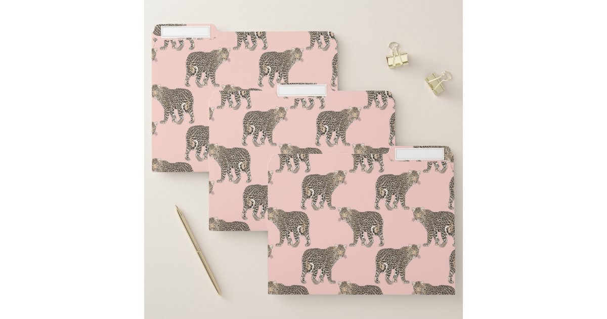 Trendy Chic Leopard Animal Pattern File Folder | Zazzle