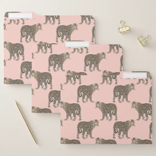 Trendy Chic Leopard Animal Pattern File Folder | Zazzle