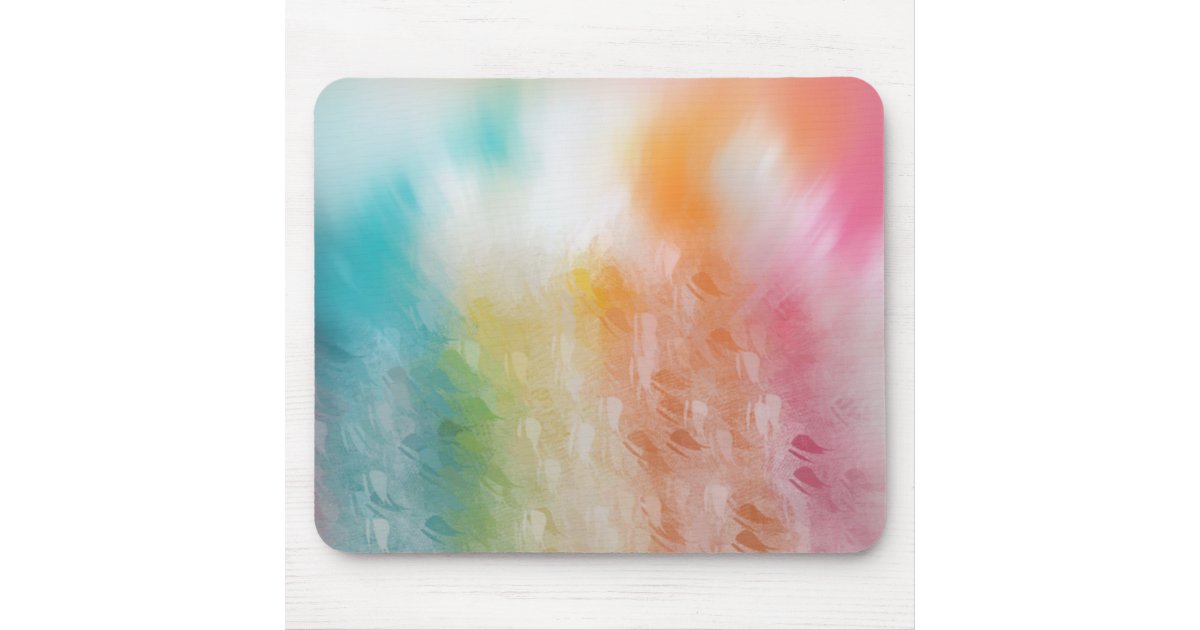 Trendy Colorful Abstract Art Elegant Modern Mouse Pad | Zazzle