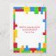 Trendy Colorful Building Blocks 6th Birthday Party Invitation | Zazzle