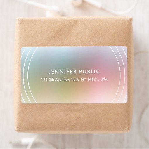 Trendy Colorful Modern Elegant Simple Template Label | Zazzle