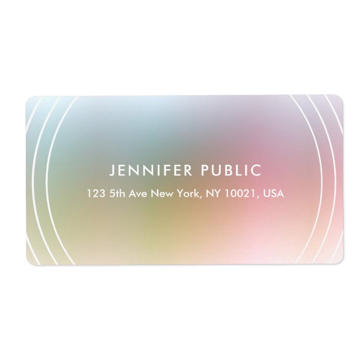Trendy Colorful Modern Elegant Simple Template Label | Zazzle